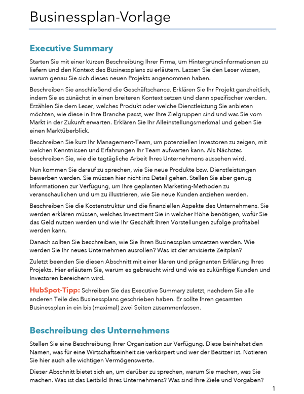 Businessplan erstellen: Word-Vorlage & Anleitung Businessplan erstellen: Word-Vorlage & Anleitung